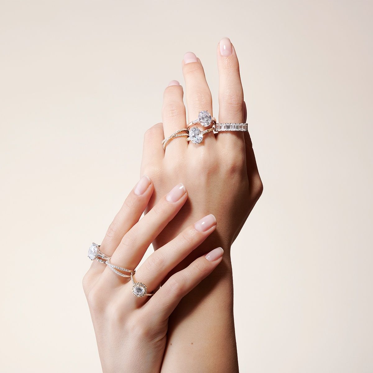 Moissanite Shape And Carat Sizes Shown On Hand – ReadYourHeart