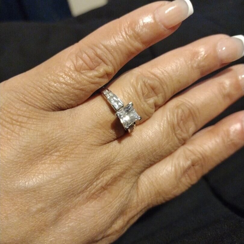 Princess Cut Moissanite Staircase Channel Set Engagement Ring ...
